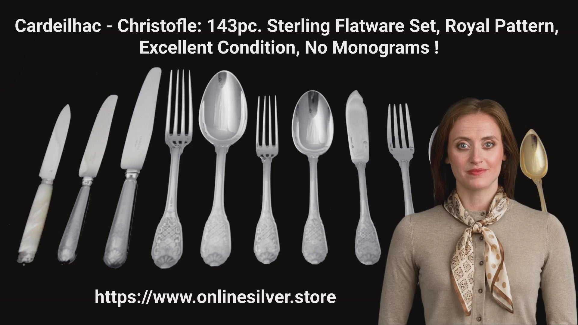 Cardeilhac - Christofle: 143pc. Sterling Flatware Set, Royal Pattern ...